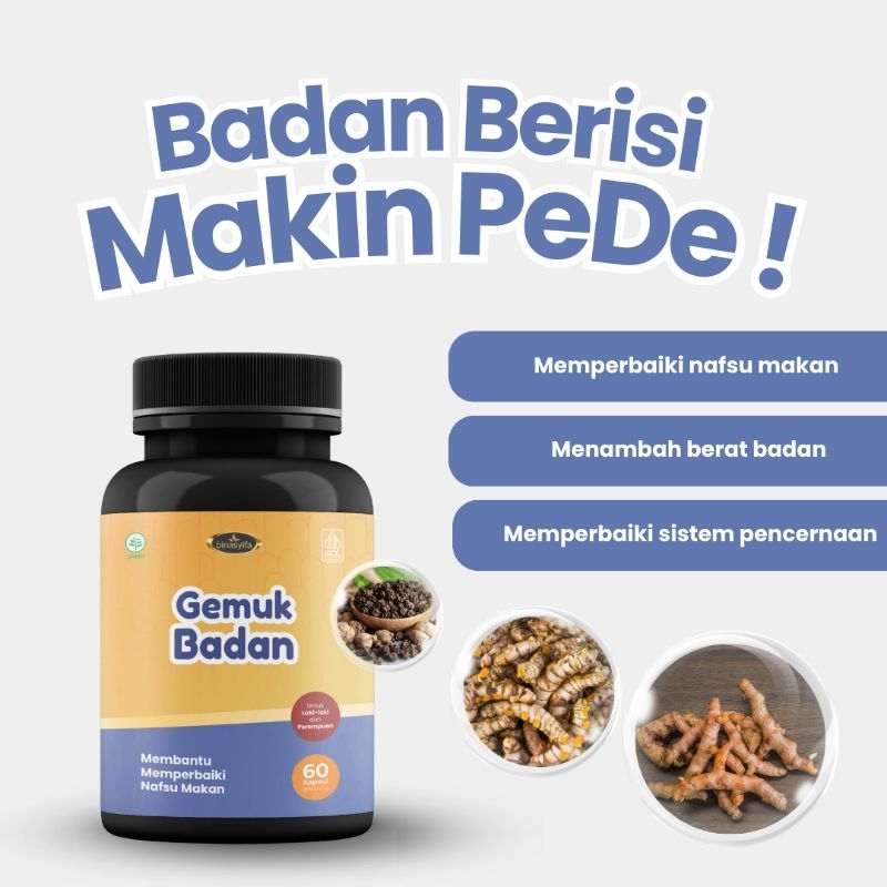 Jual Obat Gemuk Badan Herbal Alami Obat Kapsul Penggemuk Badan HALAL ...
