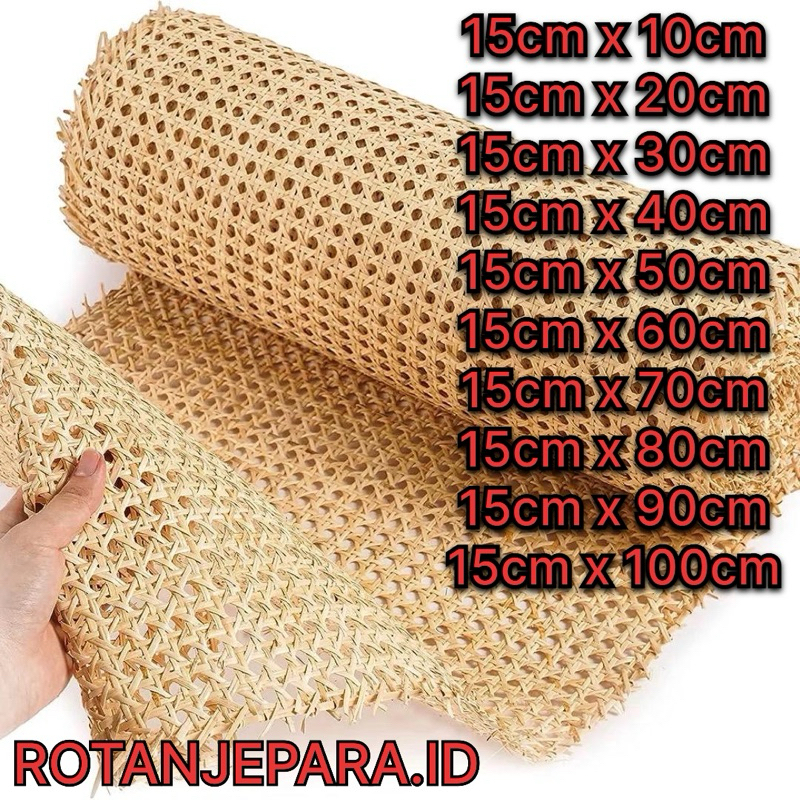 Jual ROTAN ANYAMAN LEMBARAN ALAMI ROTAN MOTIF MOTOERO WEBBING RATTAN ...