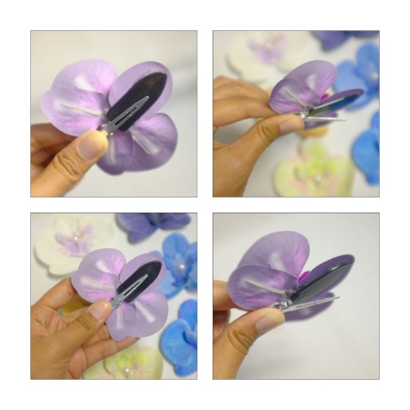 Jual Jepitan Kelopak Bunga Anggrek | Flower Hairclips | Jepitan Bunga ...