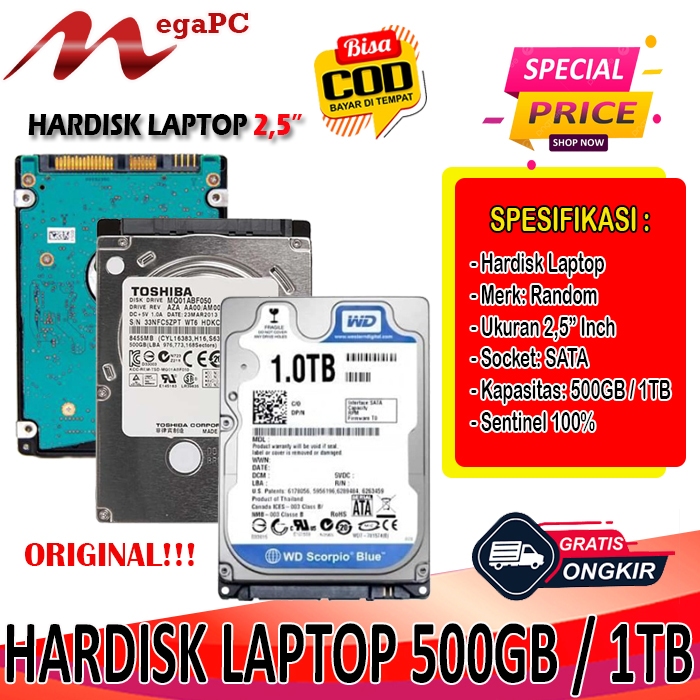 Jual Hardisk Hdd Laptop 2,5" 500GB Merk Campur | Shopee Indonesia