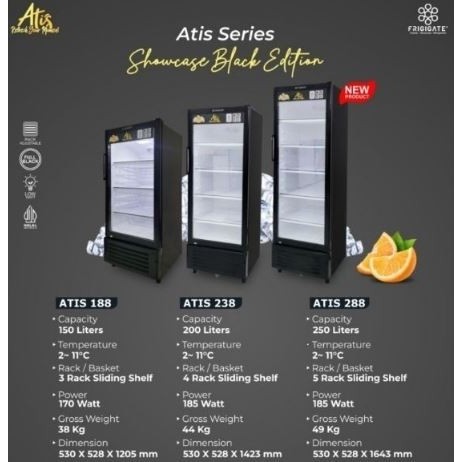 Jual ( Luar Kota ) Showcase Frigigate ATIS 188 Kapasitas 150 Liter 170 ...