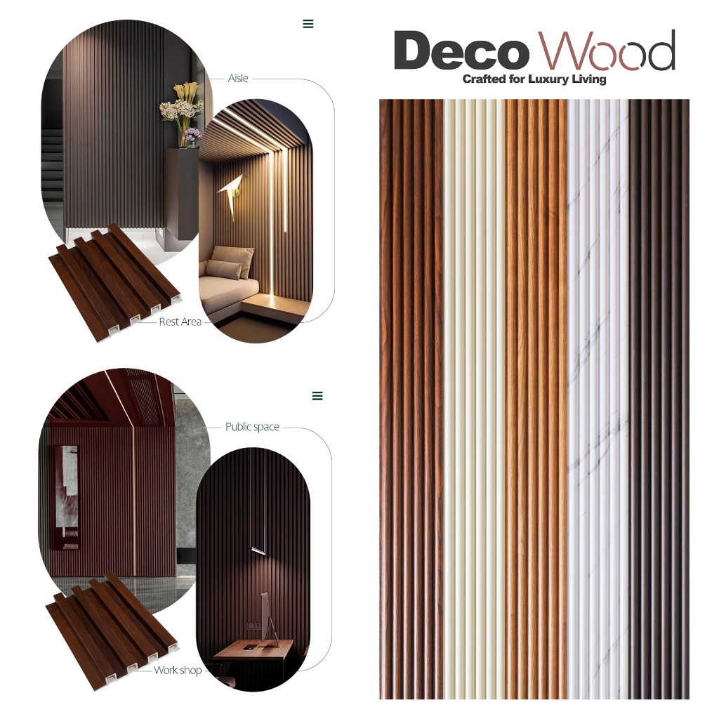 Jual FNy Wood Wall Panel WPC Texture Bamboo Wall Panel PVC Woodpanel ...