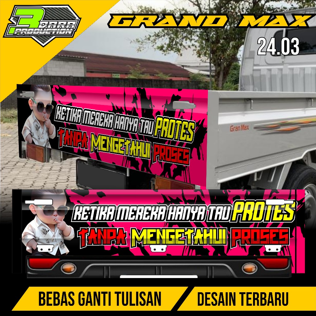 Jual (COD) Stiker Decal Pintu Belakang Grand Max Stiker Pintu Bak ...