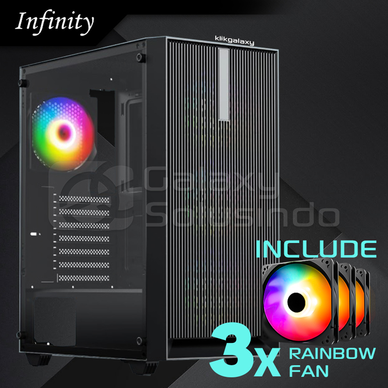 Jual Infinity by Enlight ASCALON Tempered Glass ATX Gaming Case ...