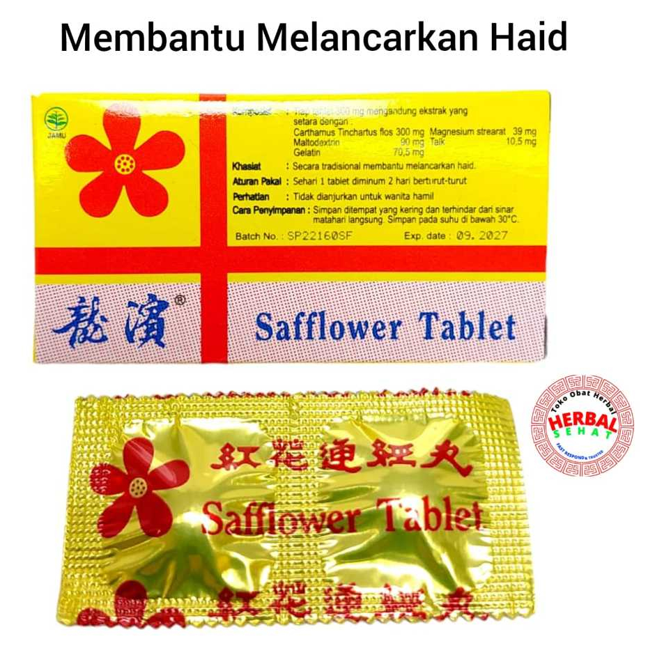Jual Safflower Tablet Isi 2'S - Membantu Melancarkan Haid | Shopee ...