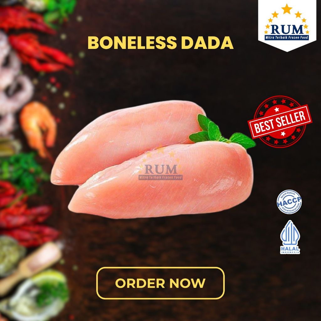Jual Rumseafood Fillet Dada Ayam/ Boneless Paha Ayam frozen Premium ...