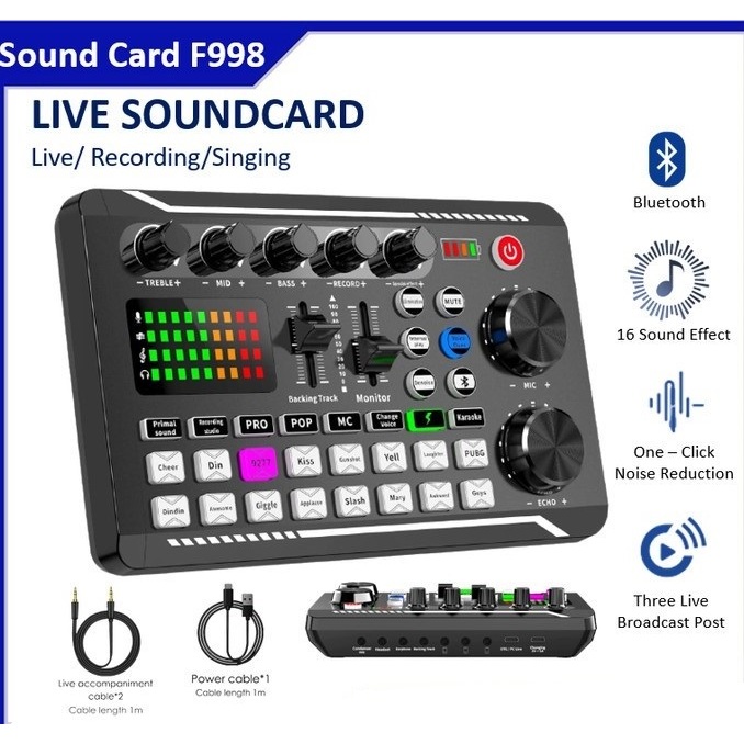 Jual Live Soundcard F998 Live Audio Mixer Broadcast Recording Karaoke ... Jual Live Soundcard F998 Live Audio Mixer Broadcast Recording Karaoke ...