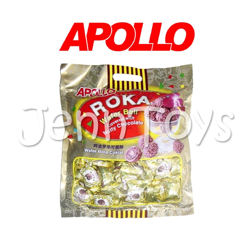 Jual Roka Apollo Wafer Ball Coklat Isi 50 Pcs dan 10 Pcs Original ...
