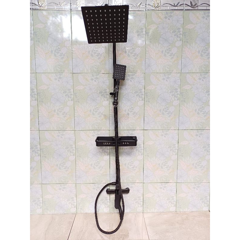 Jual Shower Tiang Model Kotak + Kran Panas Dingin + Shower Gantung ...