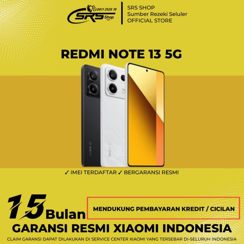 Jual Xiaomi Redmi Note 13 5G/4G 16(8+8)/256GB Original Garansi Resmi ...