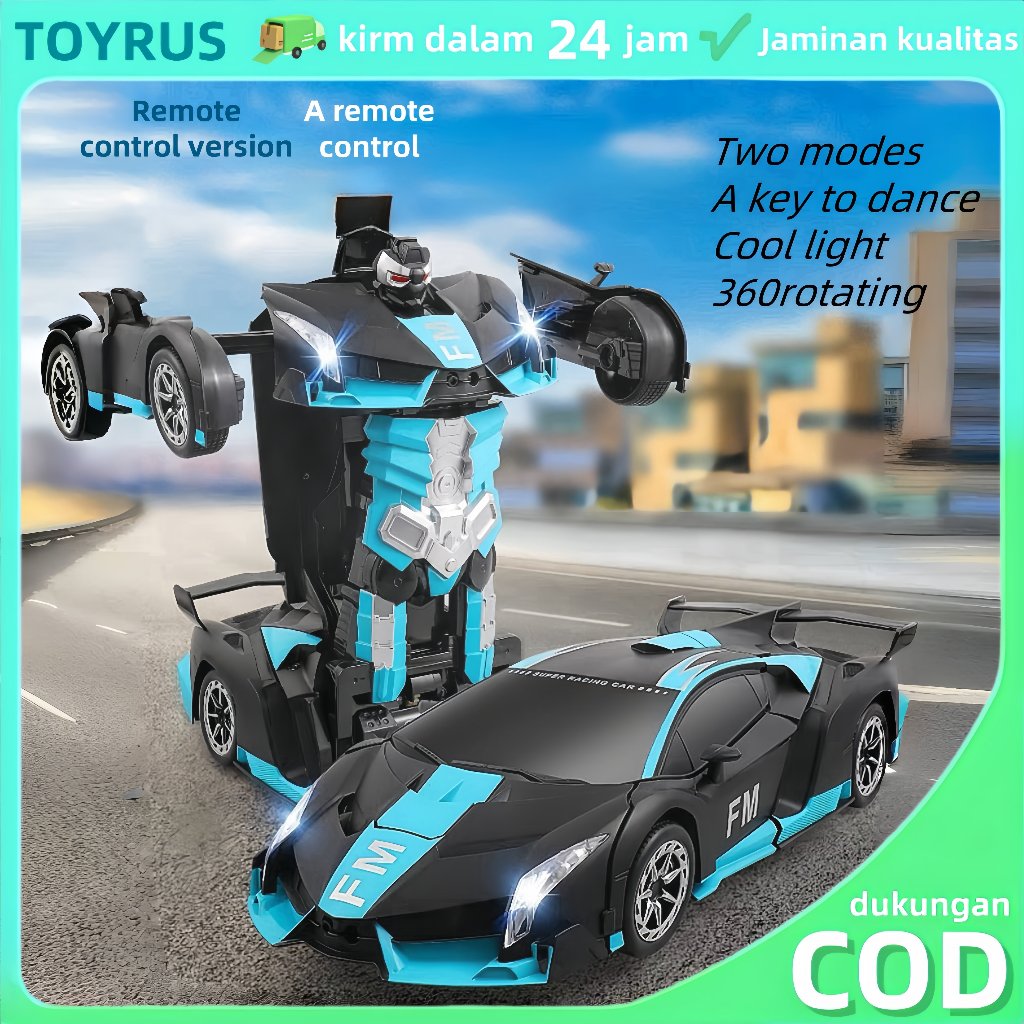 Jual 1: 18Robot deformasi mobil sport mobil remote control besar ...