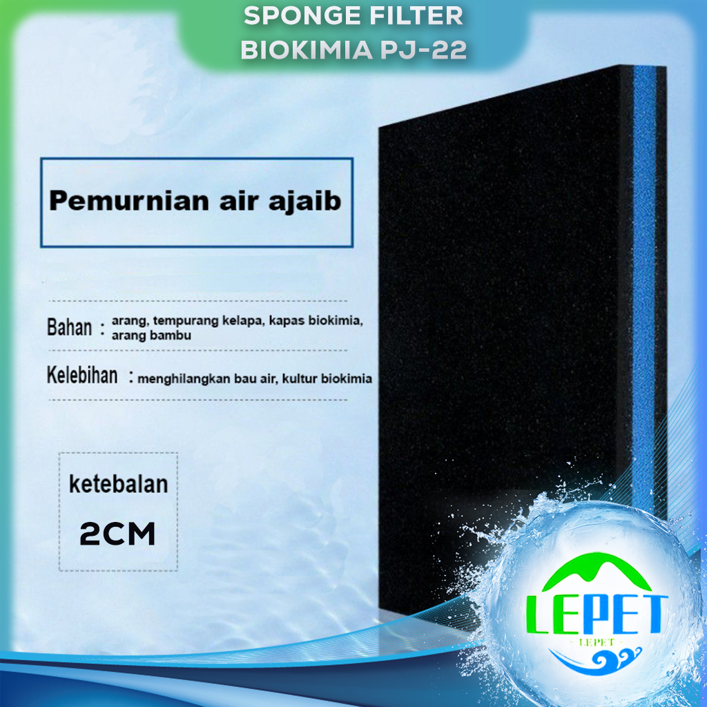 Jual LEPET 9Layers Filter Aquarium PJ22 Spons Tangki Ikan Ada Lem Busa ...