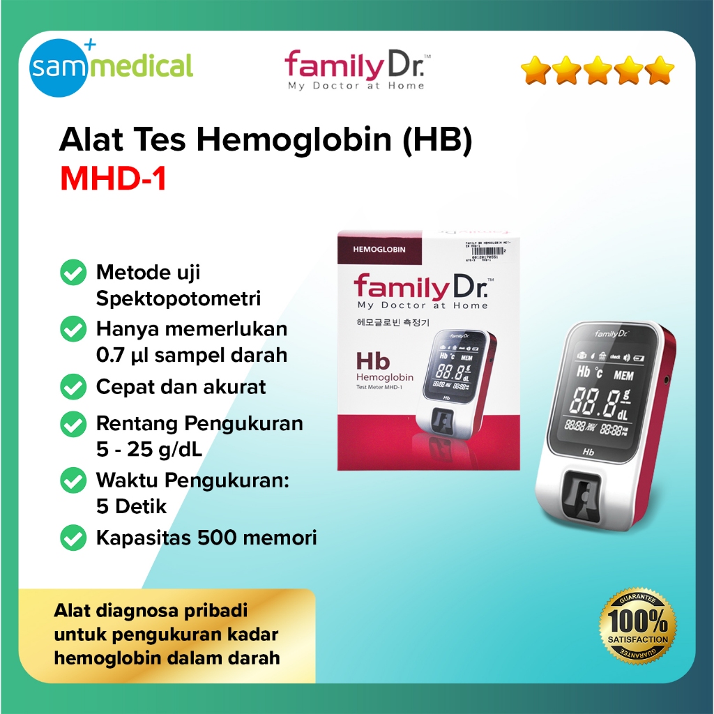 Jual Family Dr Hemoglobin meter MHD-1 Tanpa Strip / Alat Kesehatan Lengkap / Alat Cek HB / Meter ...
