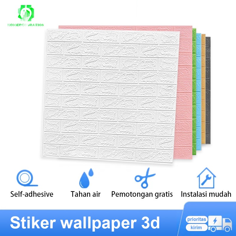 Jual Wallpaper 3D Foam Dining Sticker 70 x 77 cm Dinding 3D Wallfoam ...