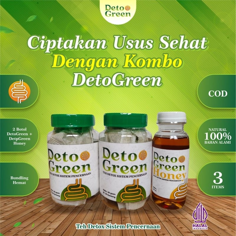 Jual TEH DETOGREEN Teh Herbal Teh Detox Sistem Pencernaan | Shopee ...