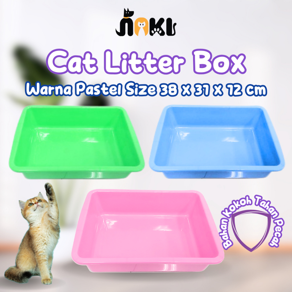 Jual LITTER BOX KUCING JUMBO UKURAN 38 X 32 X 12 CM | TEMPAT KOTORAN ...