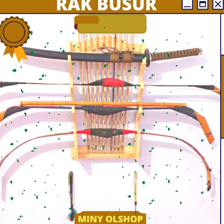 Jual KODE M49F Rak Holder Stand Busur Panah dan Arrow 4 susun 12 Arrow ...