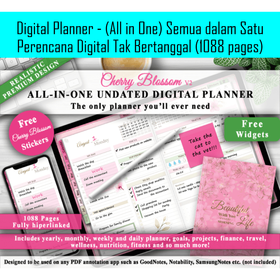 Jual Digital Planner - (All in One) Semua dalam Satu Perencana Digital ...