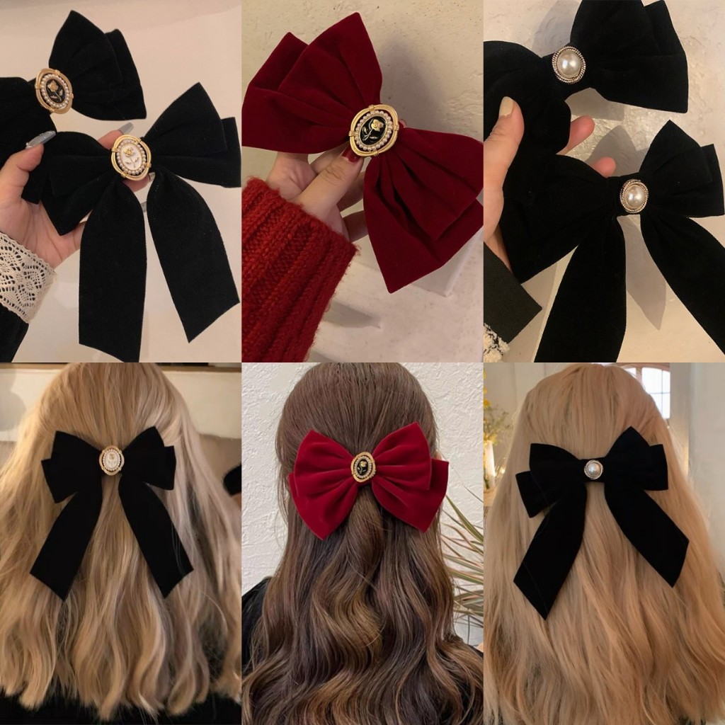 Jual COD⭐Jepit Rambut Wanita Pita Besar Kuncir Rambut Model Korea Retro ...