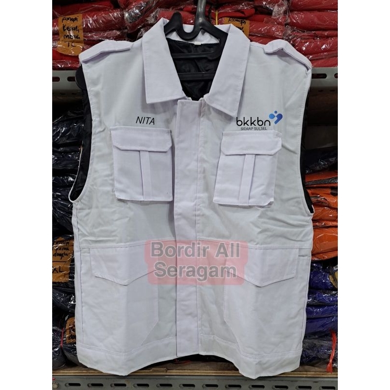 Jual Rompi bkkbn terbaru 2024 vest BKKBN bordir logo,nama dan tulisan ...
