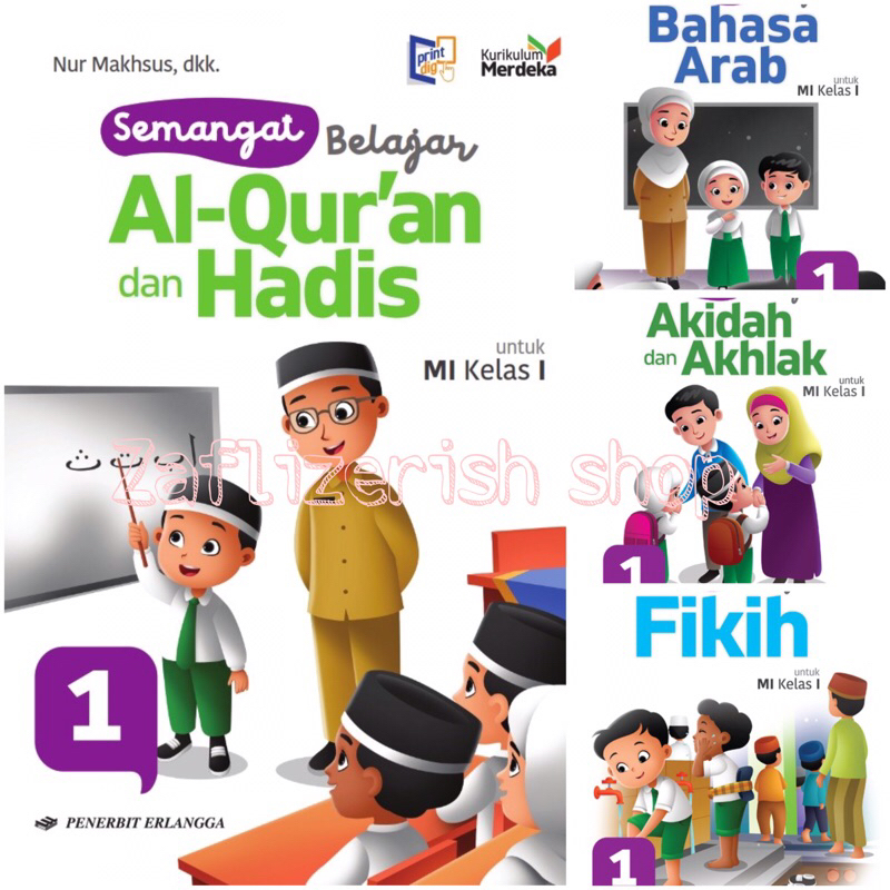 Jual Buku Erlangga Semangat Belajar kelas 1 SD/Mi -BAHASA ARAB / FIKIH / AKIDAH AKHLAK / AL QUR ...