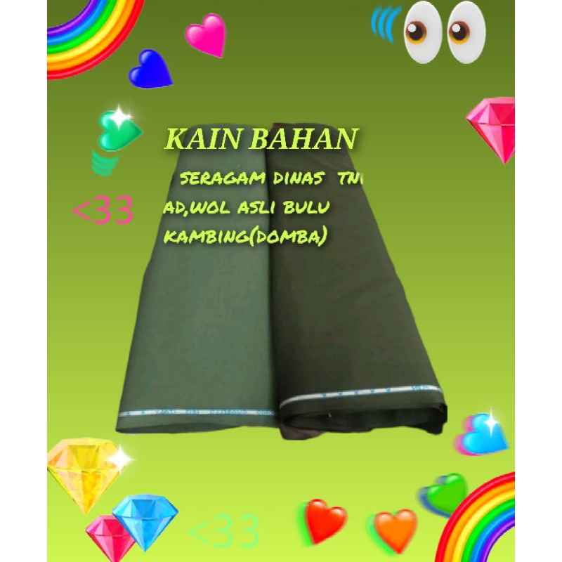 Jual kain bahan wol asli bulu domba seragam dinas TNI AD 100%ORIGINAL ...