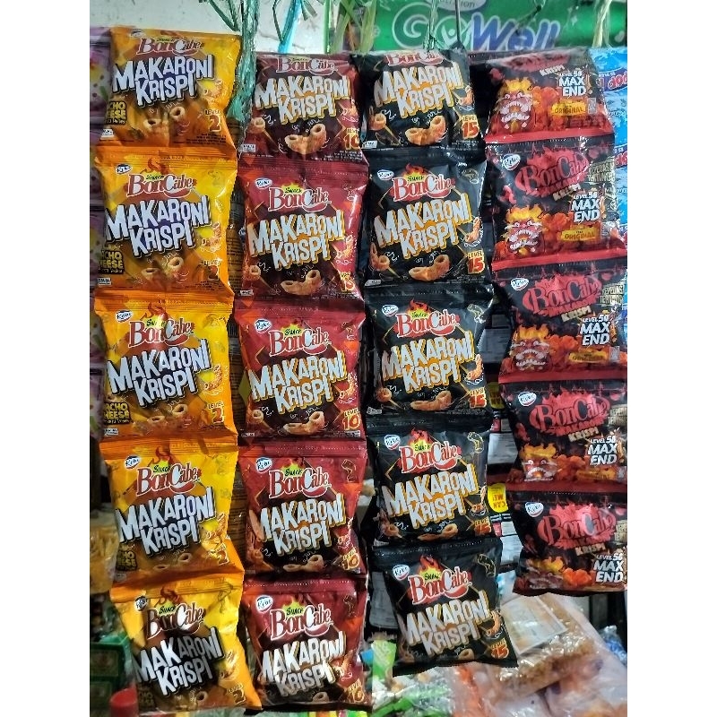 Jual Snack BonCabe Makaroni Krispi (1 Renceng isi 10 Pcs) | Shopee ...