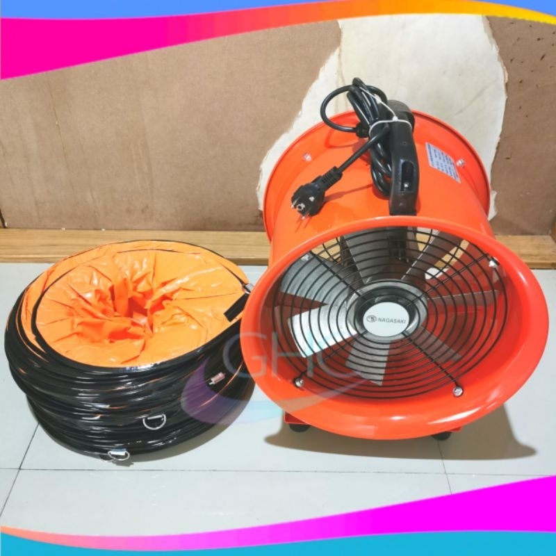 Jual Kipas Portable Ventilator Blower 12 inch Plus Selang 5 inch Nagasaki Japan | Shopee Indonesia