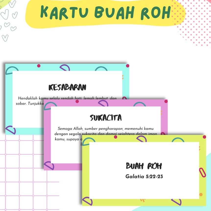 Jual Murah Kartu Ayat Alkitab Buah Roh Souvenir Natal Paskah Jumat ...