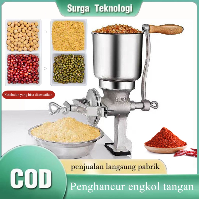Jual 【COD】Mesin penggiling engkol tangan/Alat penggilingan biji bijian ...