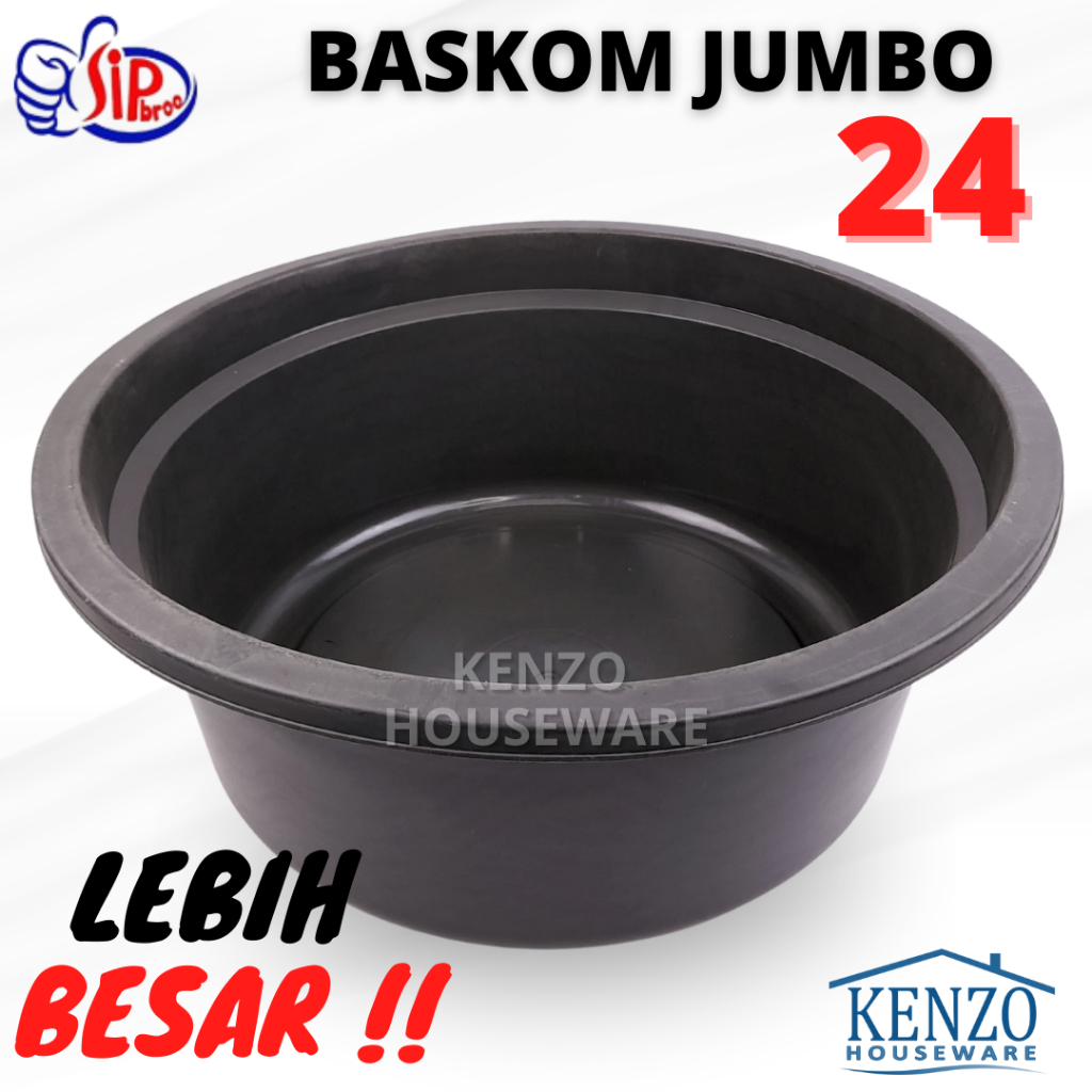 Jual Baskom Bak 24 Liter Plastik Jumbo Ember Cuci Baju Bak Hitam Besar ANTI PECAH | Shopee Indonesia