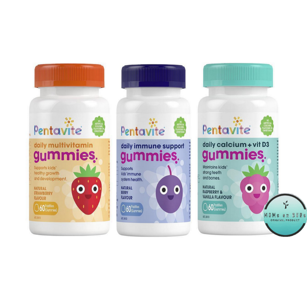 Jual Pentavite Daily Multivitamin / Immune / Calcium + Vitamin D3 Kids ...