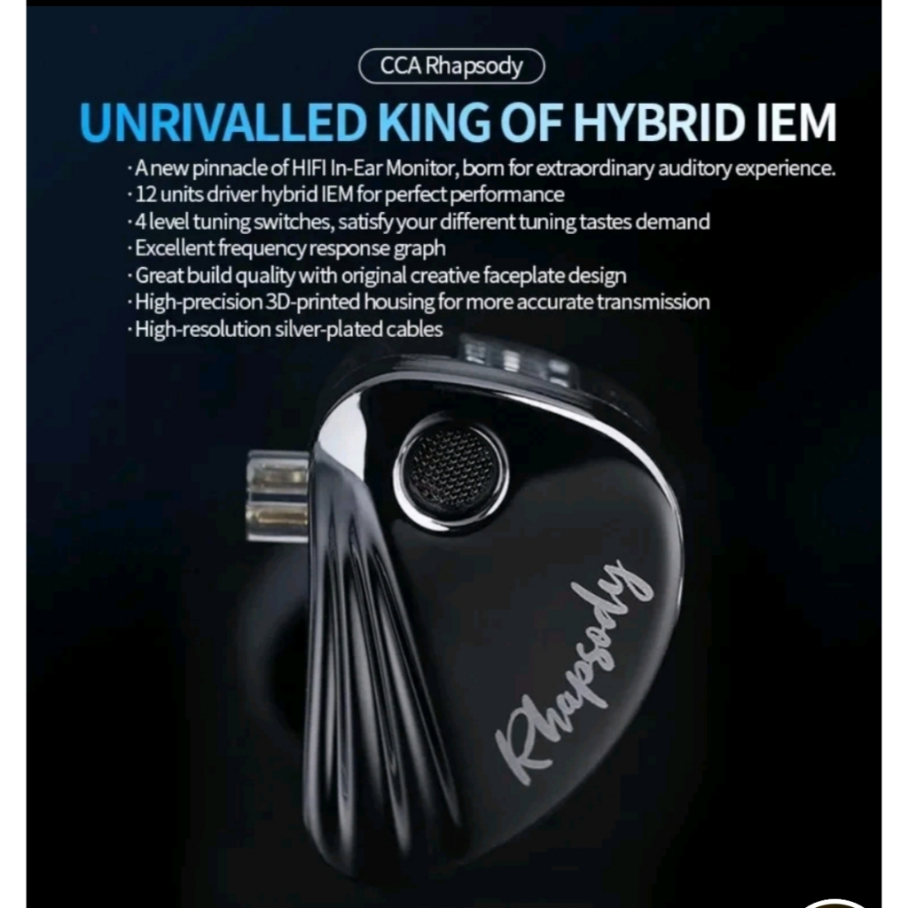 Jual CCA Rhapsody In Ear Monitor IEM Earphone Headset Gaming Live Music ...