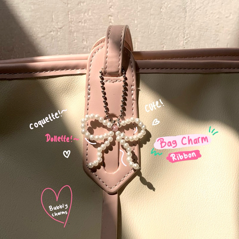 Jual Ribbon bag charm | coquette dollette pink keychain gantungan tas ...