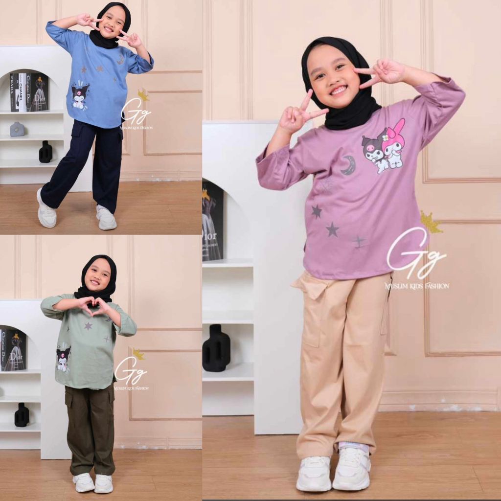 Jual SETELAN CELANA ANAK KUROMI COMBED by allunafashion| SETCEL ANAK ...