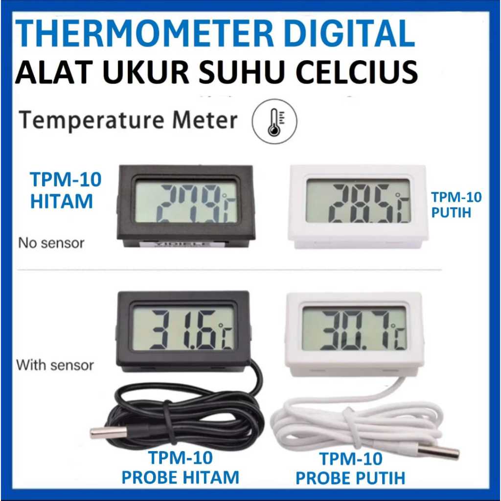 Jual Mini Digital Thermometer Termometer Alat Ukur Kelembaban Suhu ...