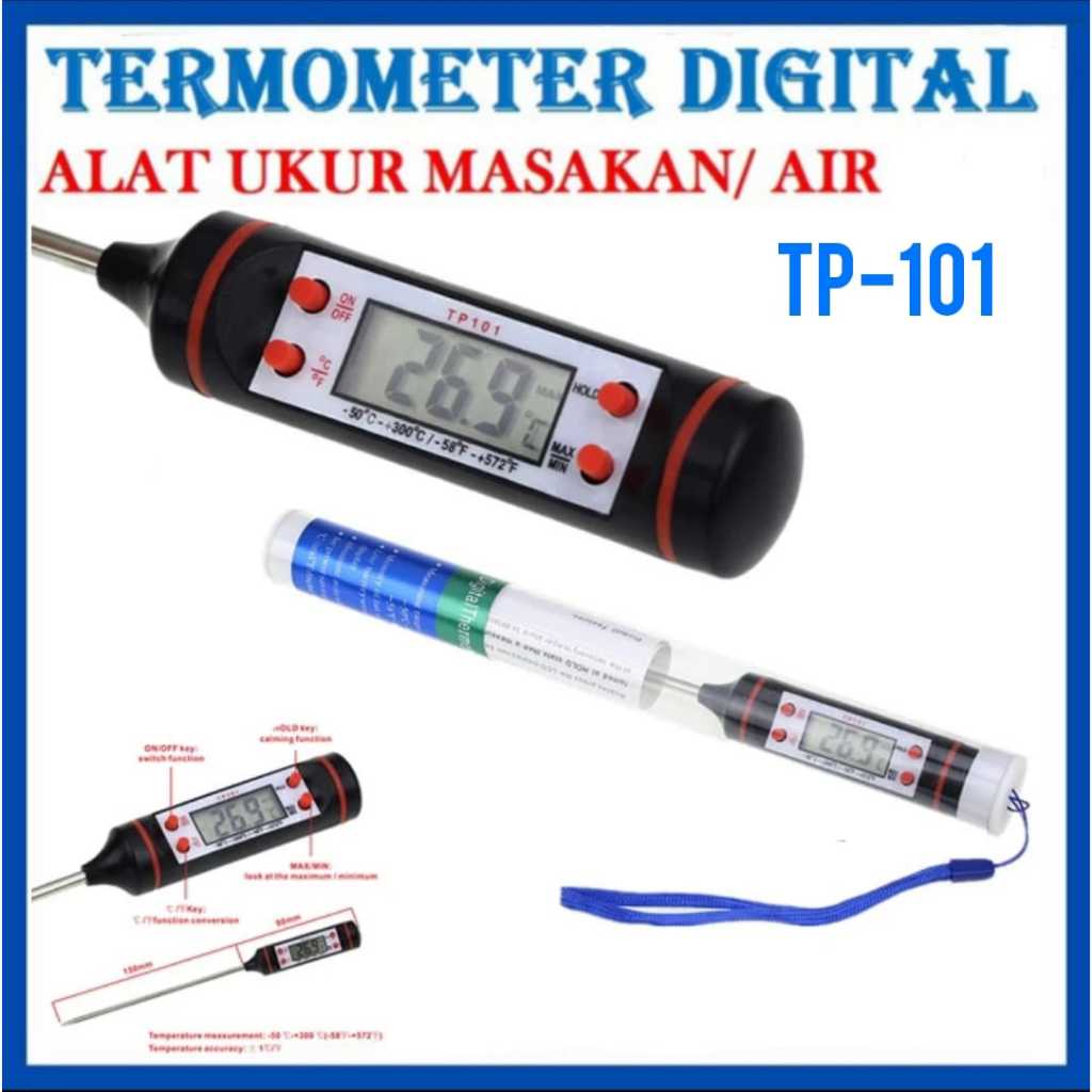 Jual Digital Termometer thermometer food cooking susu kopi makanan ...