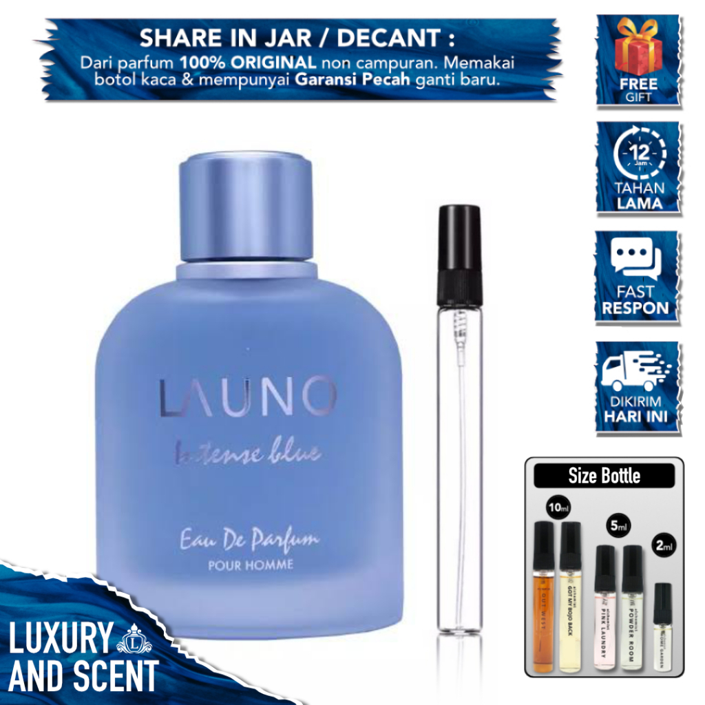 Jual DECANT PARFUM FRAGRANCE WORLD LA UNO INTENSE BLUE Pour Homme Share ...