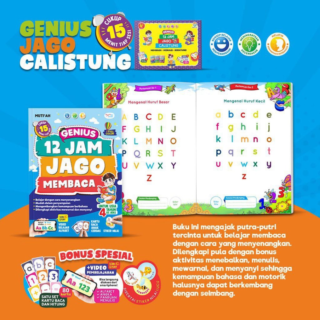 Jual Gusfams - Buku Calistung Genius - Paket 12 Jam Jago Baca Tulis ...