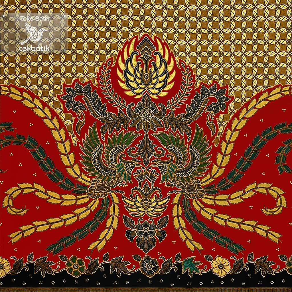 Jual Kain Batik - Motif Burung Garuda Kawung Jawa Modern Spesial Ukuran ...