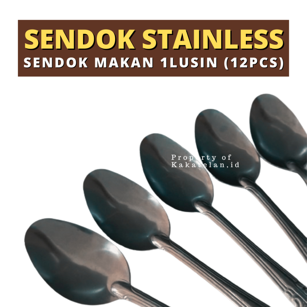 Jual Sendok Makan - Sendok Stainless Premium 12pcs (1 lusin) | Shopee ...