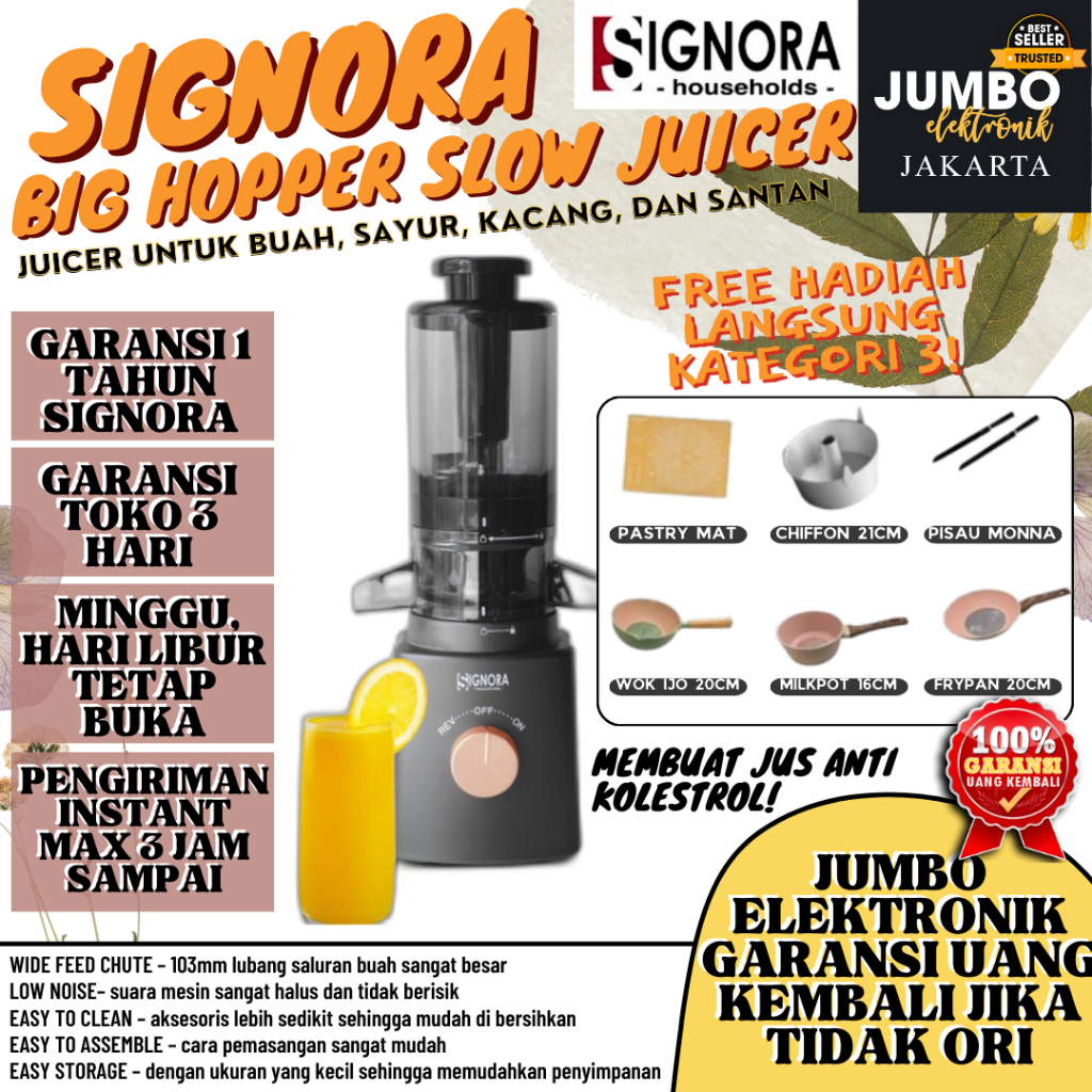 Jual Signora Big Hooper Slow Juicer Signora Blender Signora household ...