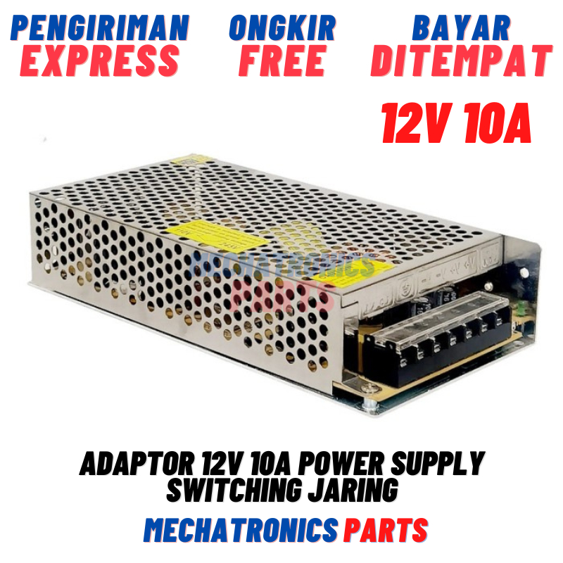 Jual ADAPTOR 12V 10A POWER SUPPLY SWITCHING JARING PELTIER CCTV LED STRIP | Shopee Indonesia