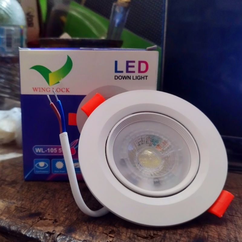 Jual lampu downlight LED 5W WING LOCK | Shopee Indonesia