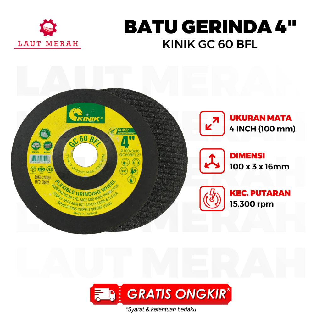 Jual Batu gerinda Fleksible Kinik GC60/80 / Batu poles Granit / Bevel ...