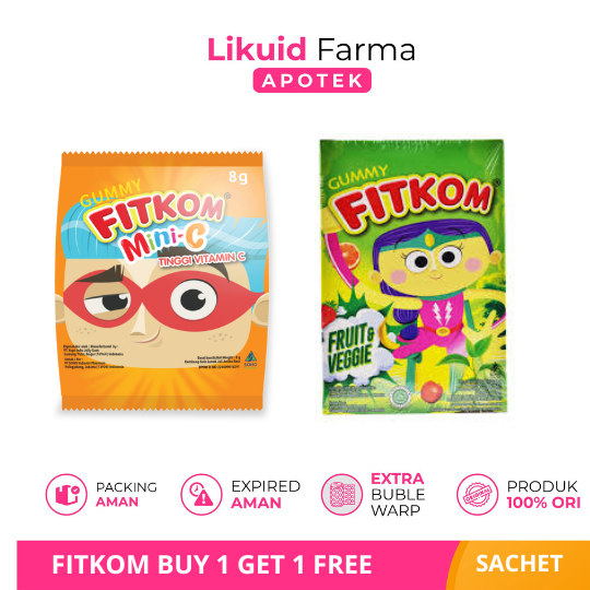 Jual Fitkom Gummy Botol / Sachet Vitamin dan Mineral Nutrisi Anak ...