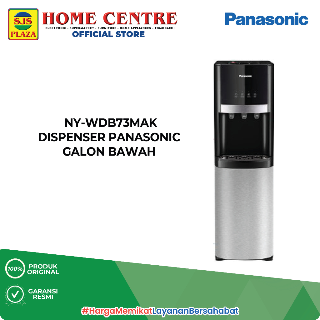 Jual Panasonic NY-WDB73MAK Water Dispenser Bottom Loading - Black ...