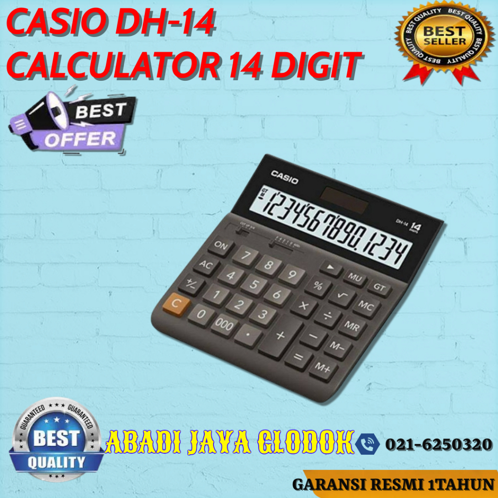 Jual CASIO DH-14 CALCULATOR 14 DIGIT | Shopee Indonesia