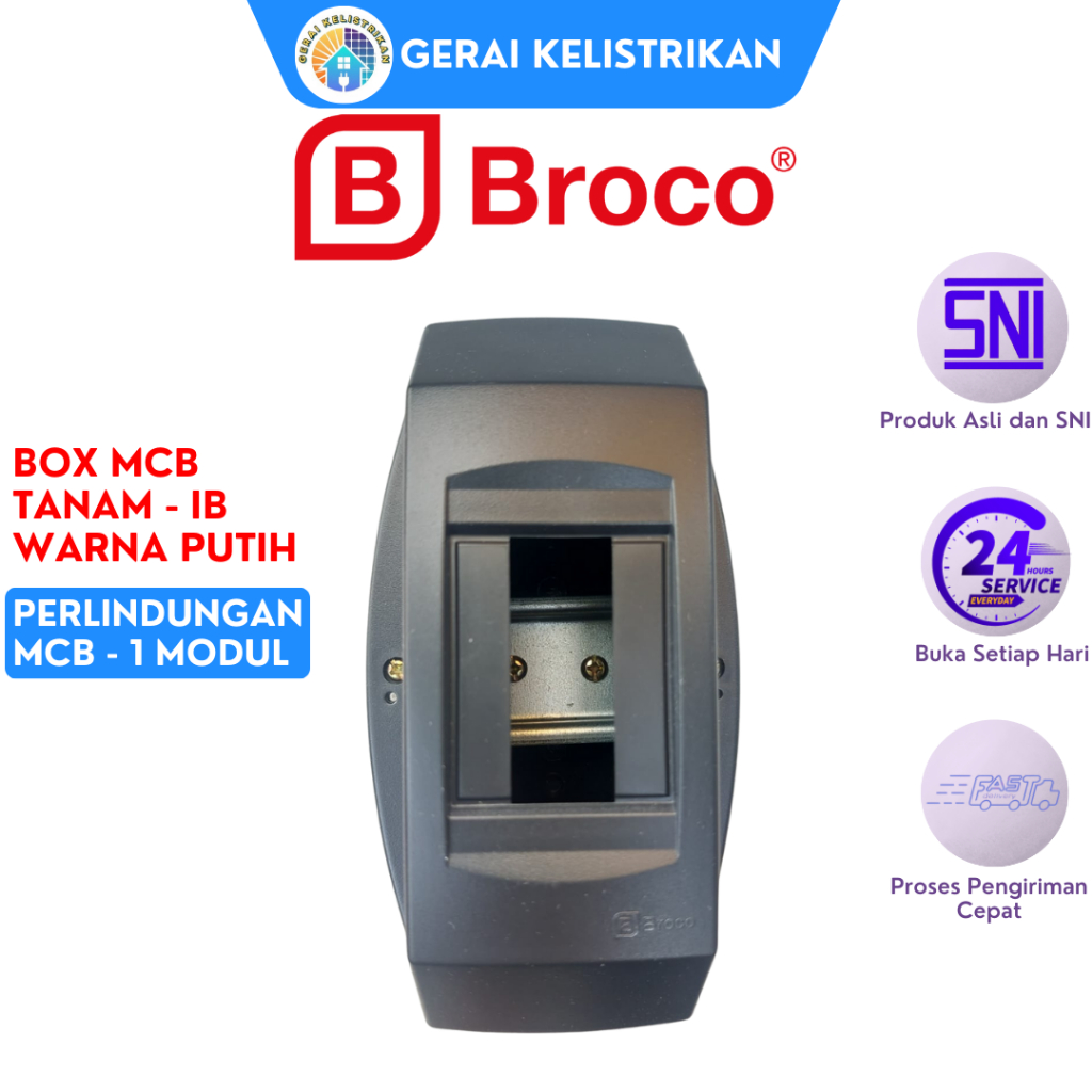 Jual Box MCB / Kotak MCB Untuk 1 MCB Merk Broco Warna Hitam | Shopee ...