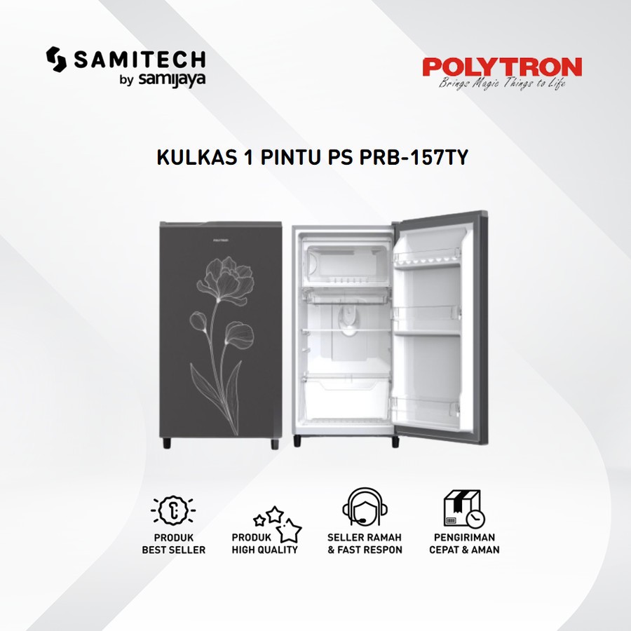 Jual Kulkas 1 Pintu POLYTRON PRB-157TY PRB 157TY 150L Direct Cooling ...